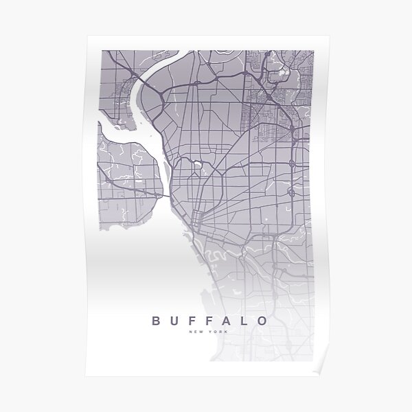 "Buffalo Map Art" Poster for Sale by artymaps | Redbubble