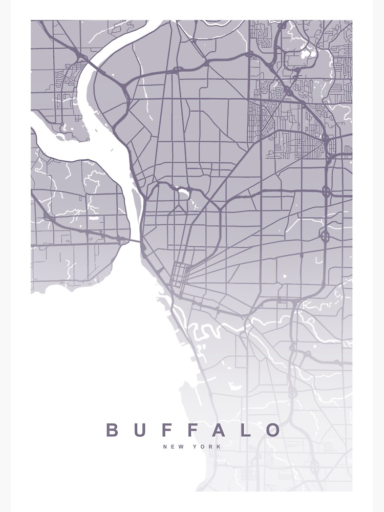 "Buffalo Map Art" Sticker for Sale by artymaps | Redbubble