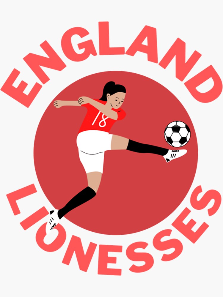 "England Lionesses , Lionesses of England, English Lionesses " Sticker ...