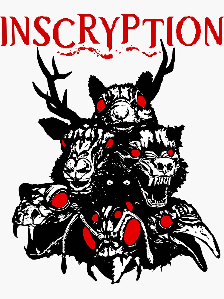 "Totems with Inscryption logo" Sticker by Davision3d | Redbubble