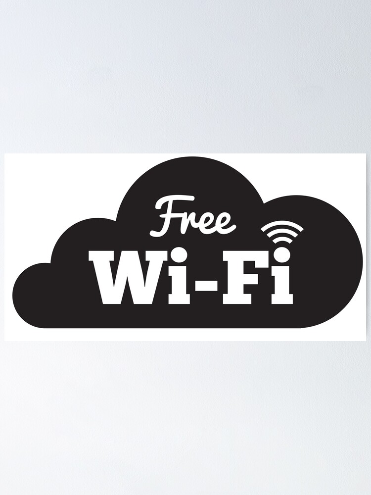 "Free Wifi" Poster for Sale by Tony Herman | Redbubble