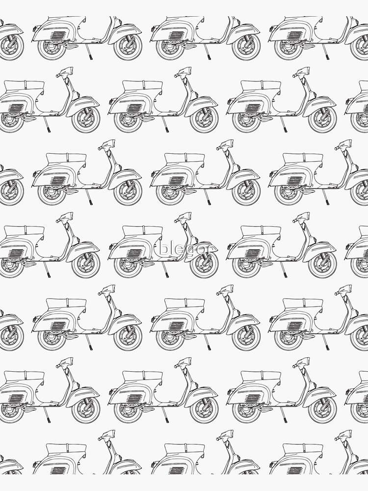 "Vespa Pattern" Sticker for Sale by blegor | Redbubble