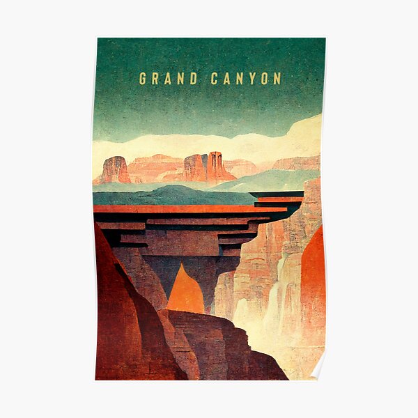 "Grand Canyon Art Deco" Poster for Sale by ArtDecoGecko | Redbubble
