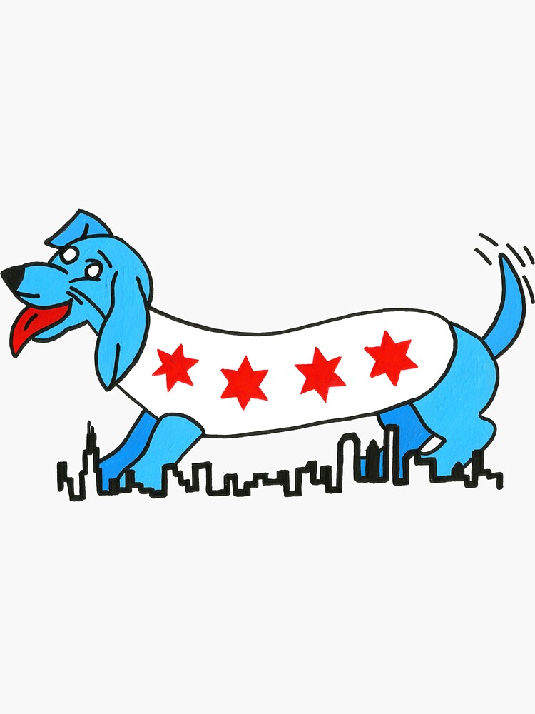 "Chicago Style Dog" Sticker for Sale by Rilly579 | Redbubble