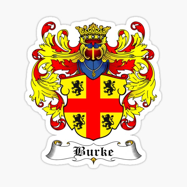 "BURKE FAMILY CREST" Sticker for Sale by CathalDevlin | Redbubble