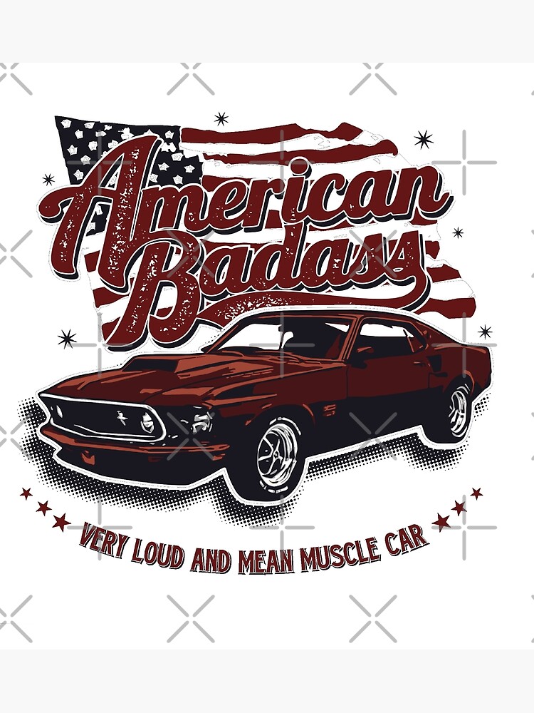 "American Badass, Muscle Car," Canvas Print for Sale by GarnetLeslie ...