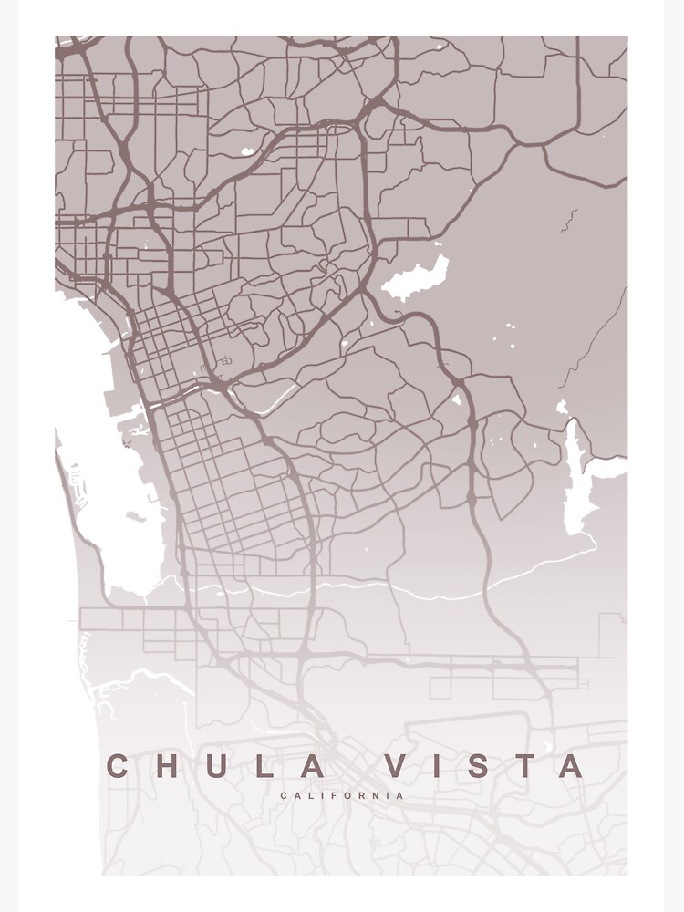 "Chula Vista Map Art" Sticker for Sale by artymaps | Redbubble