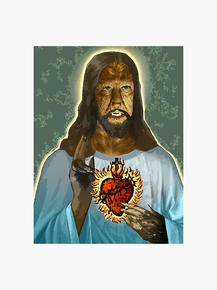 "Werewolf Jesus" Sticker by djzombie | Redbubble