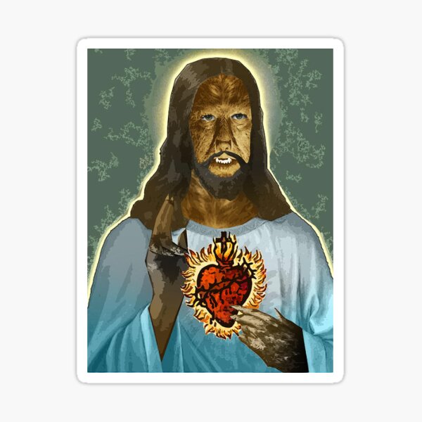 "Werewolf Jesus" Sticker by djzombie | Redbubble