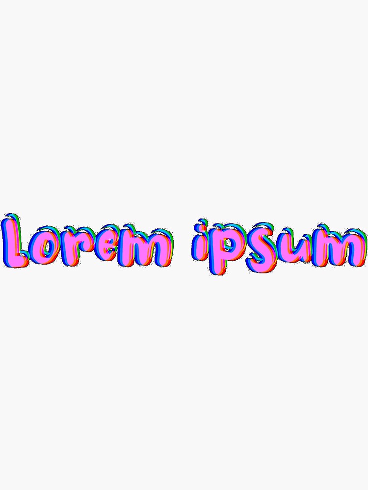 "Lorem Ipsum Neon Retro Glitch Art Style" Sticker for Sale by Qweit ...