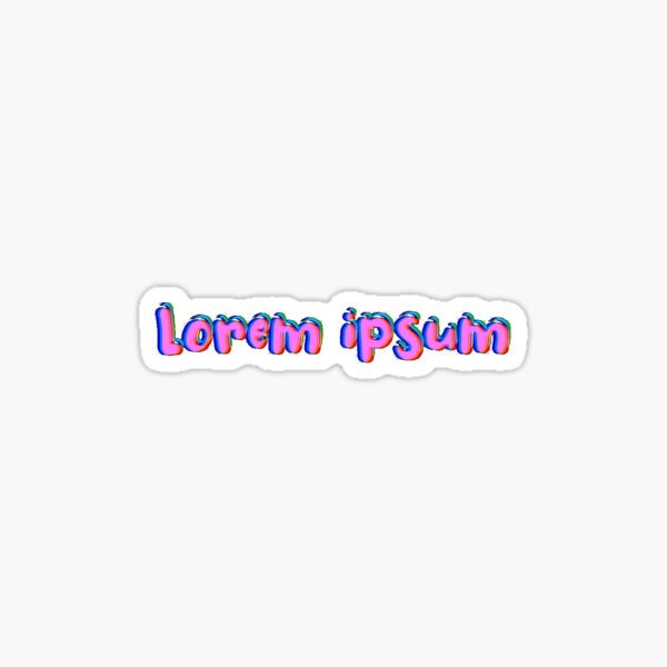 "Lorem Ipsum Neon Retro Glitch Art Style" Sticker for Sale by Qweit ...