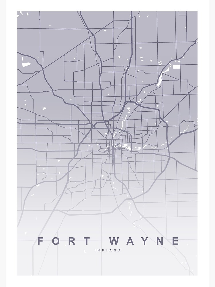 "Fort Wayne Map Art" Poster for Sale by artymaps | Redbubble