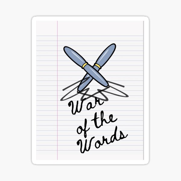 "War of the Words " Sticker for Sale by NewPages | Redbubble