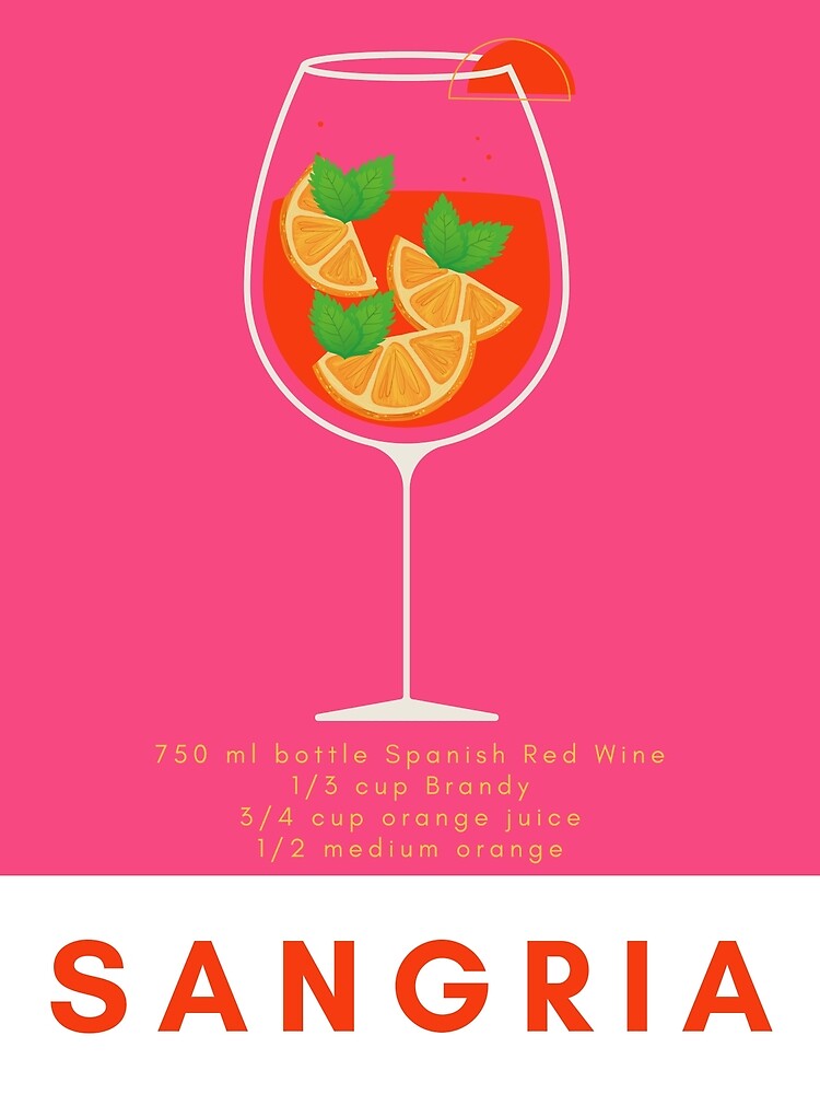 "Sangria Design Aesthetic " Poster for Sale by MarinCook | Redbubble