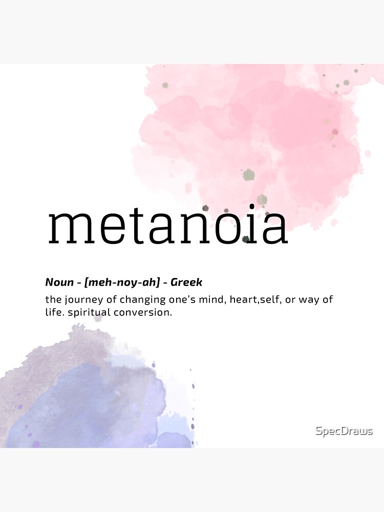 "metanoia - Beautiful Words " Sticker for Sale by SpecDraws | Redbubble