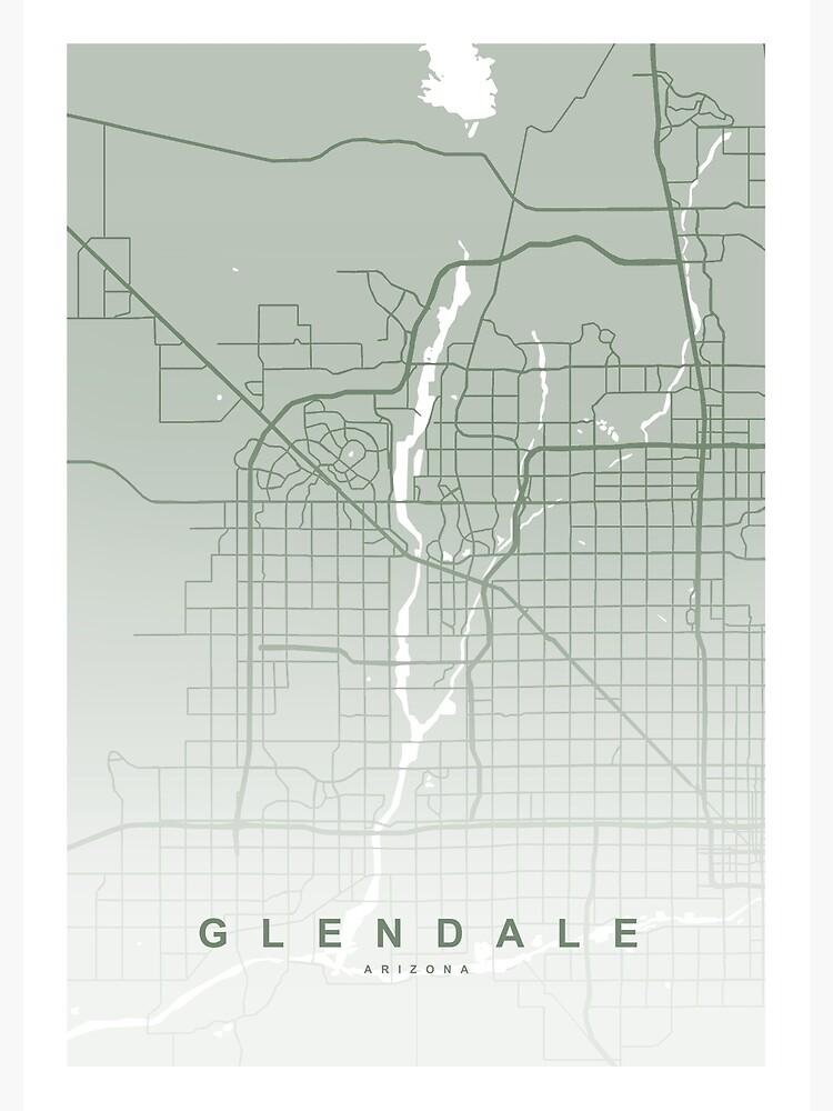 "Glendale Map Art" Poster for Sale by artymaps | Redbubble