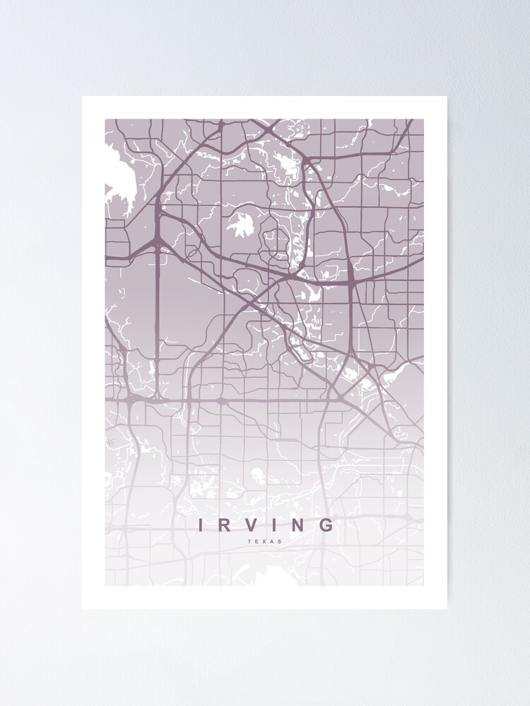 "Irving Map Art" Poster for Sale by artymaps | Redbubble