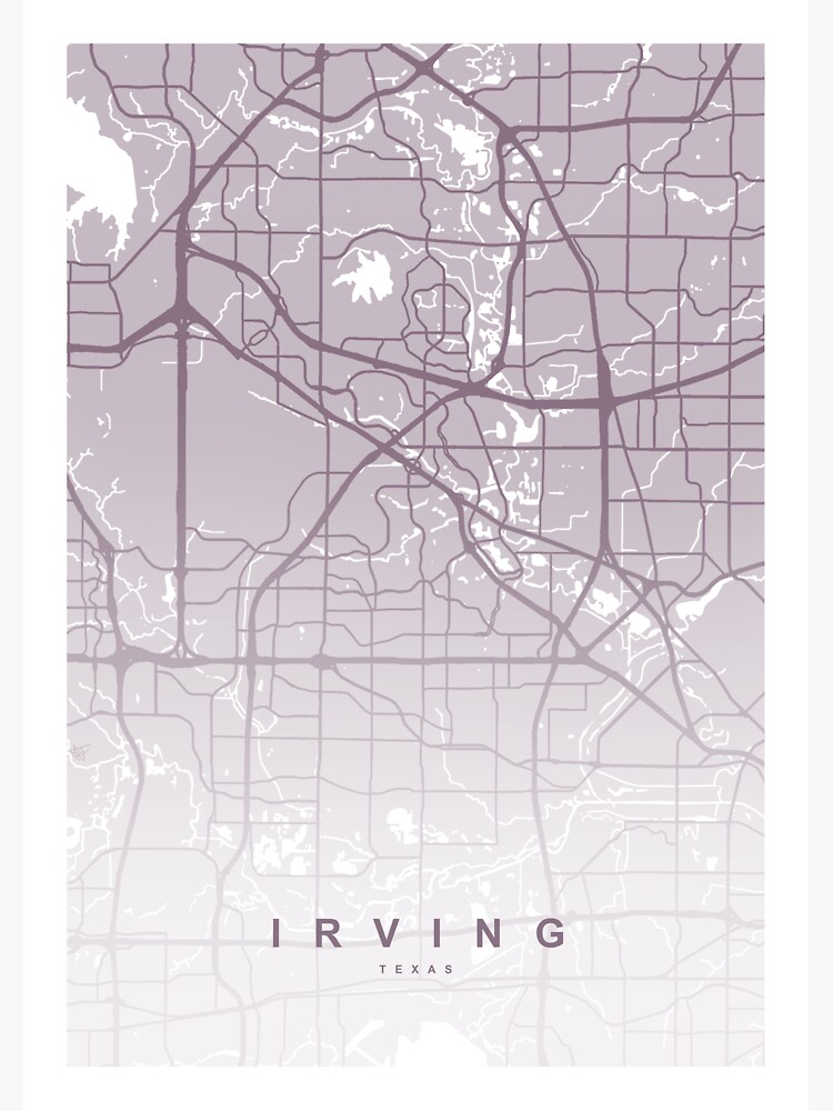 "Irving Map Art" Sticker for Sale by artymaps | Redbubble