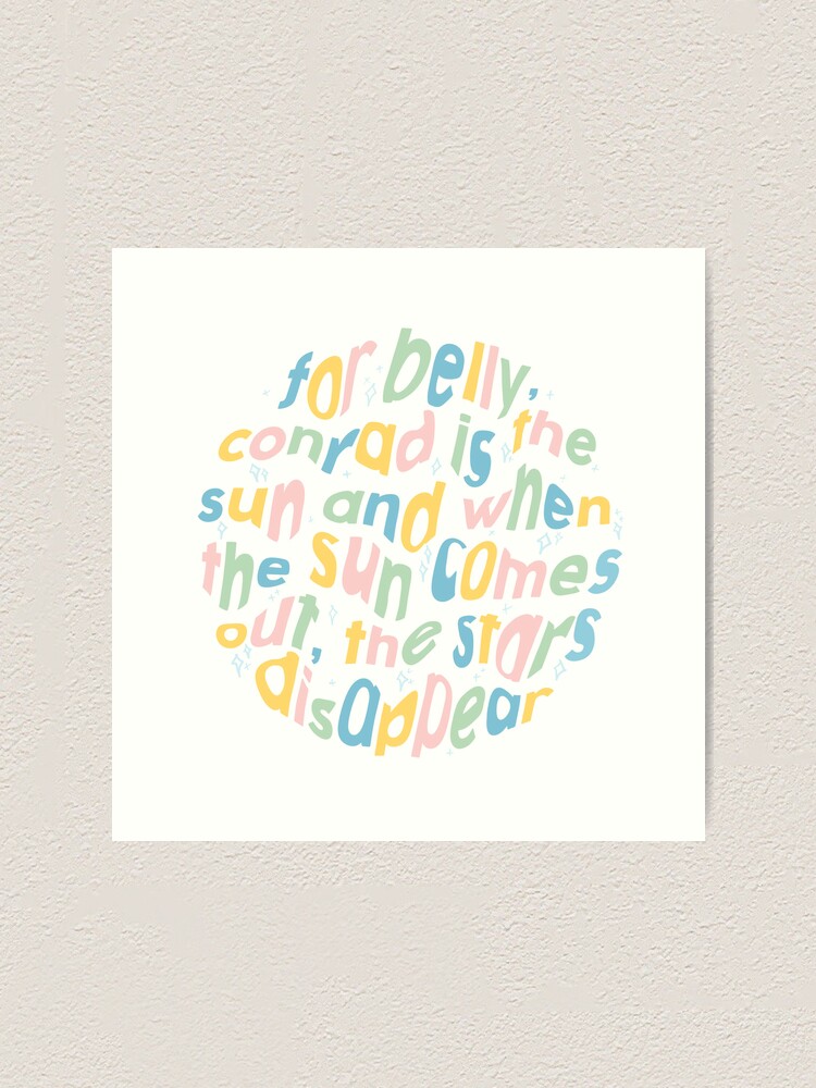 "The Summer I Turned Pretty Belly and Conrad Debutante Ball Quote" Art ...