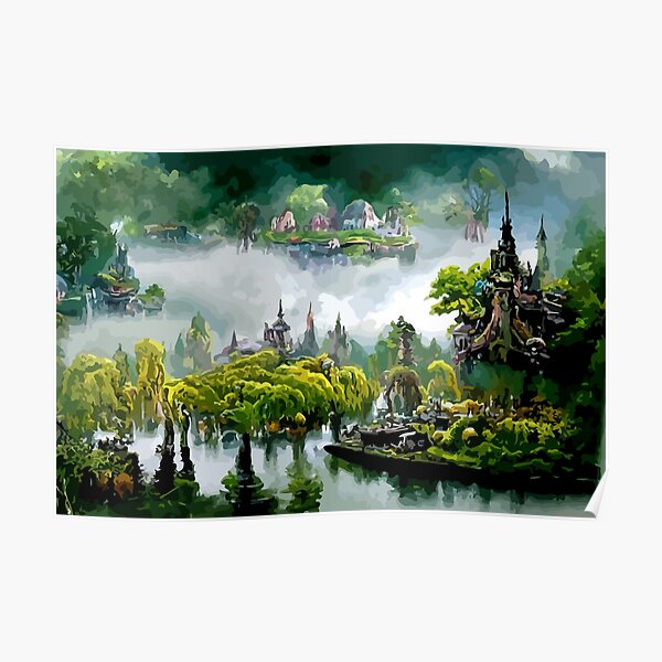 "Forest/Swamp habitat, Fantasy Landscape" Poster for Sale by DJSK ...