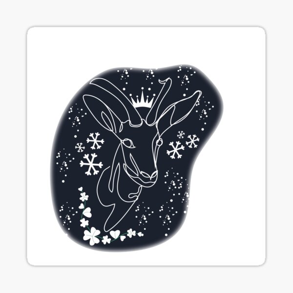 "Gazelle: snow queen." Sticker for Sale by Fadwalana99 | Redbubble