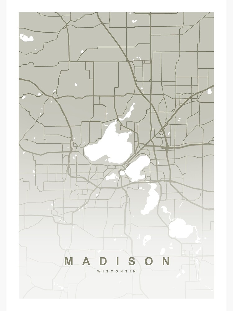 "Madison Map Art" Poster for Sale by artymaps | Redbubble