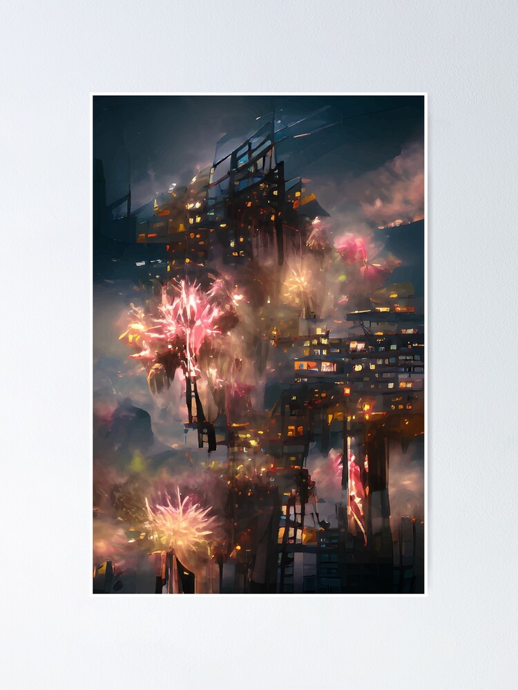 "Fantasy Firework" Poster for Sale by DarkChocoKing | Redbubble