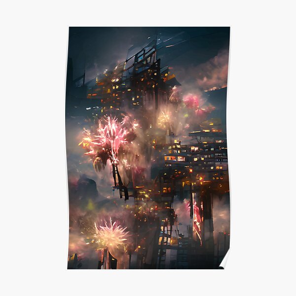 "Fantasy Firework" Poster for Sale by DarkChocoKing | Redbubble