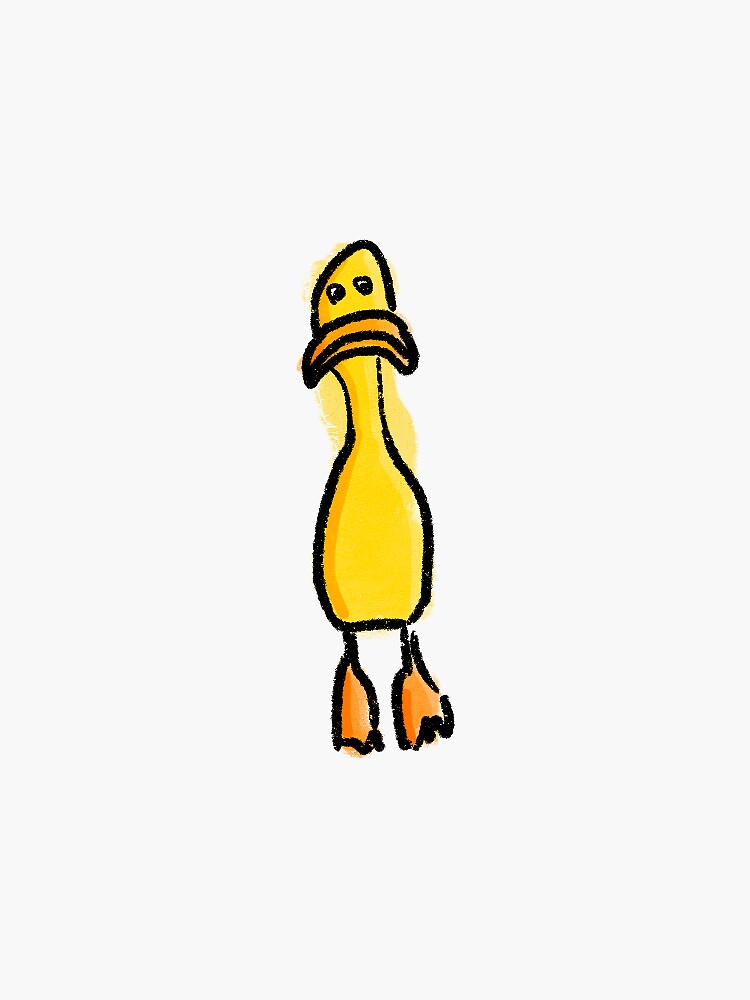 "Sad Duck Doodle" Sticker for Sale by kylepeterart | Redbubble