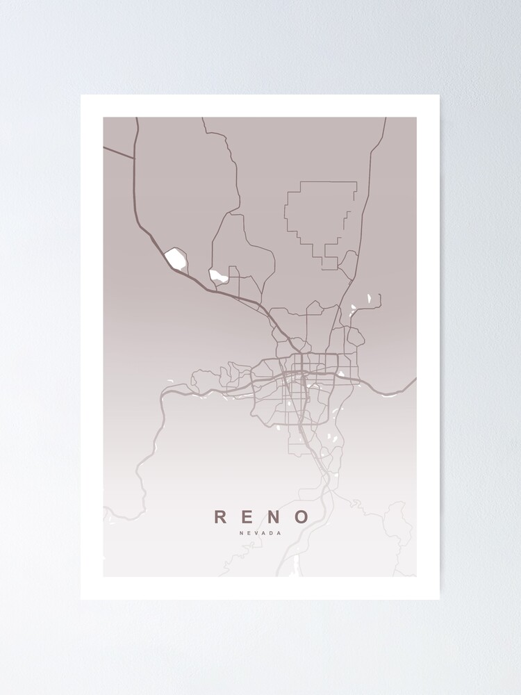 "Reno Map Art" Poster for Sale by artymaps | Redbubble
