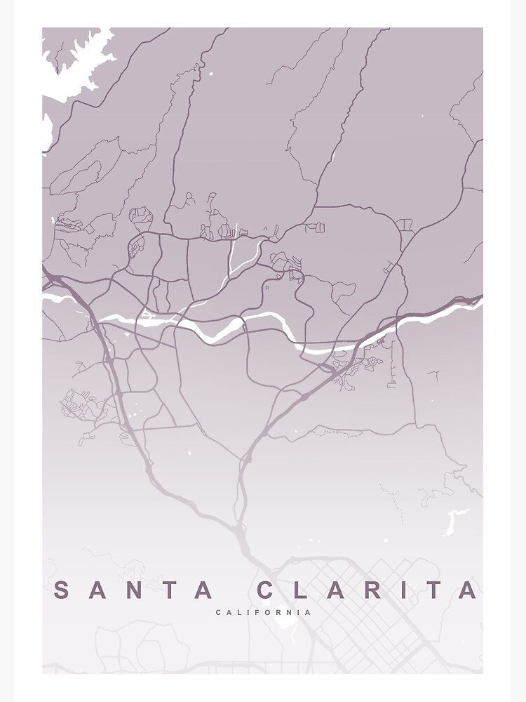 "Santa Clarita Map Art" Poster for Sale by artymaps | Redbubble
