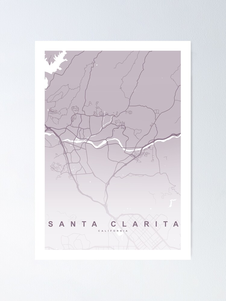 "Santa Clarita Map Art" Poster for Sale by artymaps | Redbubble