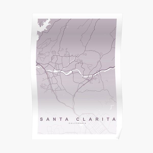 "Santa Clarita Map Art" Poster for Sale by artymaps | Redbubble