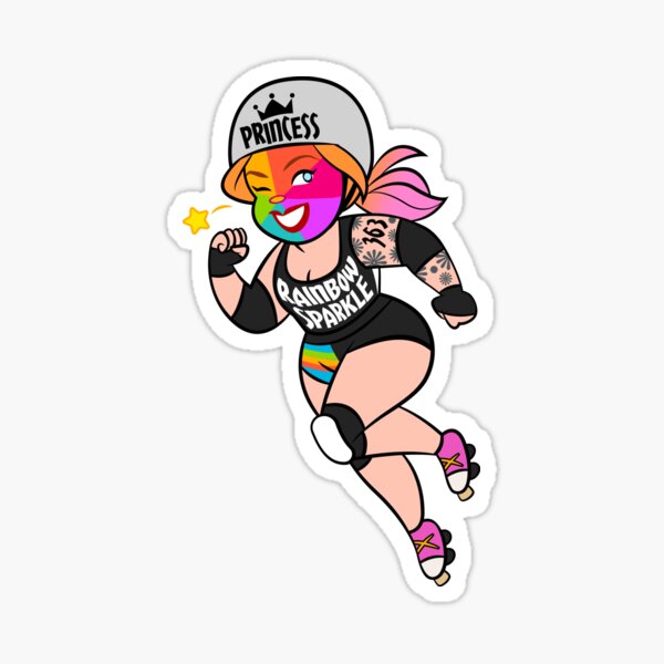 "Princess Rainbow Sparkle" Sticker for Sale by andygrubaart | Redbubble