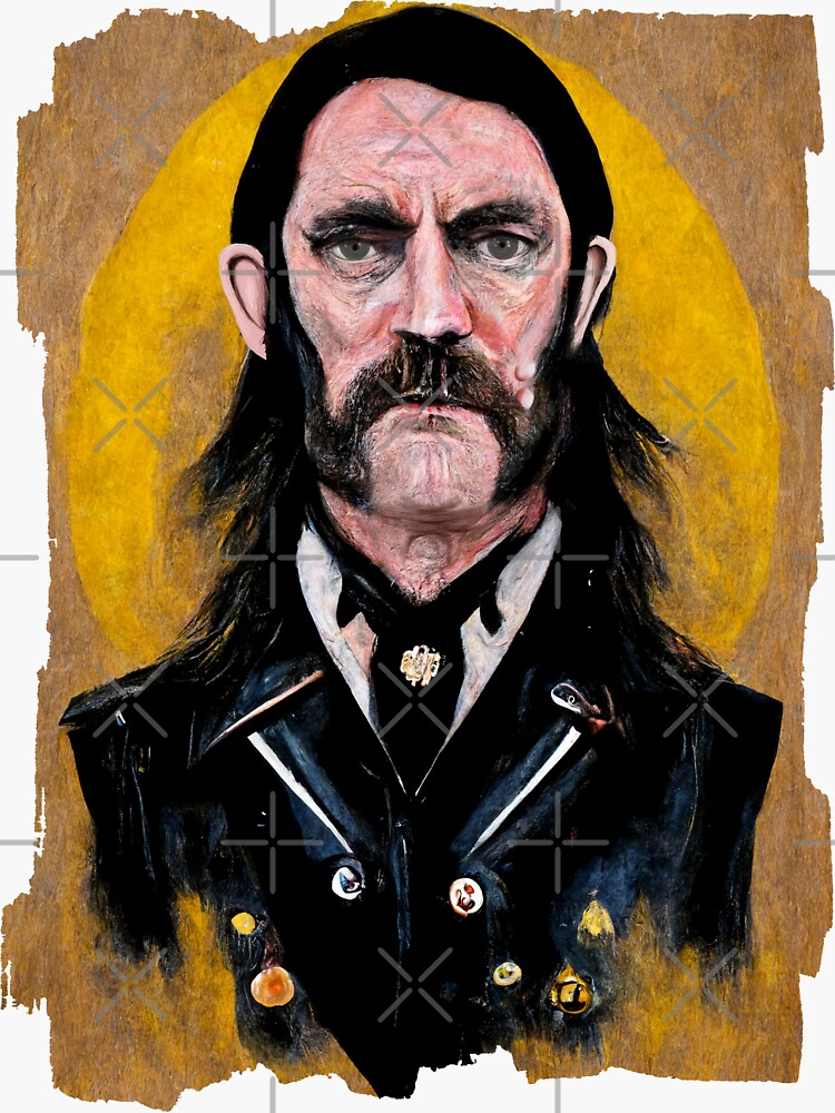 "Portrait Of Lemmy" Sticker for Sale by TMBTM | Redbubble