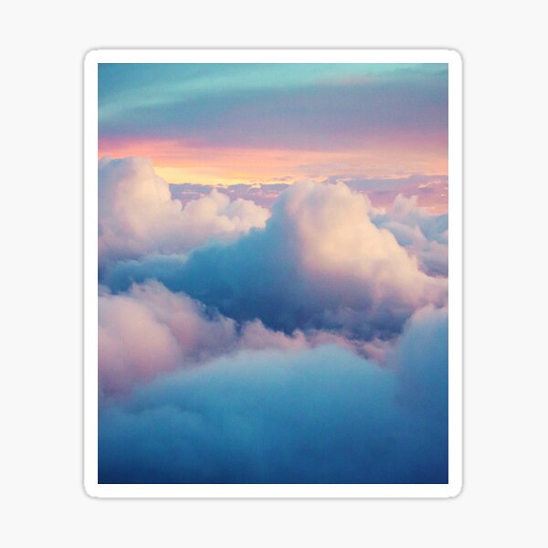 "White Clouds " Sticker for Sale by FasionGenix | Redbubble