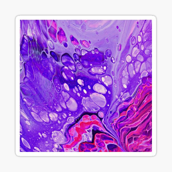"Violet and Pink Trippy Liquid Acrylic Art | Multicolor Liquid Drip ...