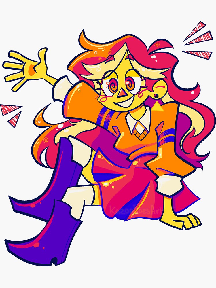 "Colorful Kazoo Waving" Sticker for Sale by KazooDoesArt | Redbubble