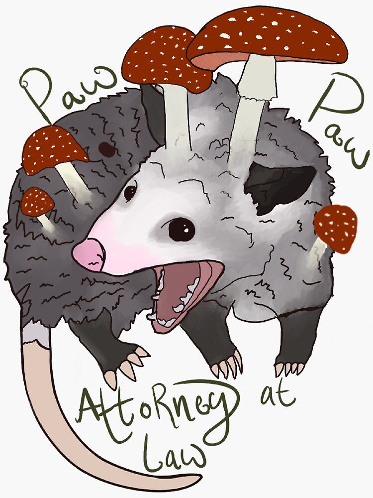 "Paw Paw Attorney at Law (NADDPOD)" Sticker for Sale by everlovingbooks ...