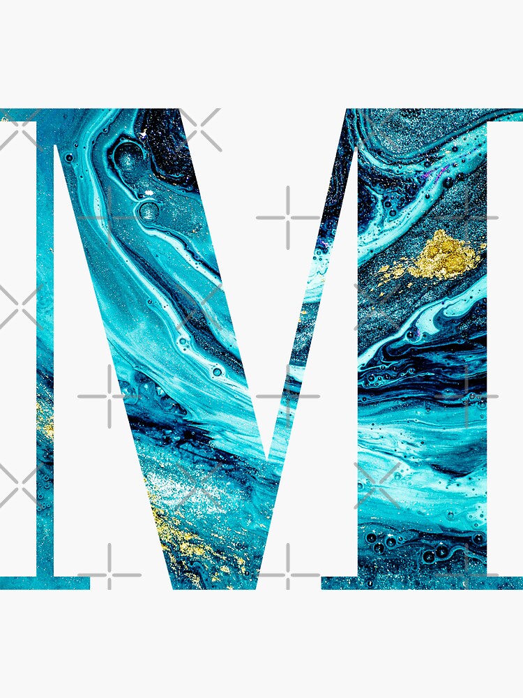"The Letter M Marble Font" Sticker for Sale by smiledeer78 | Redbubble