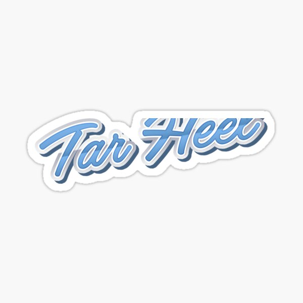 "Tar Heel Blue Typography Sticker" Sticker for Sale by tammyfzy | Redbubble