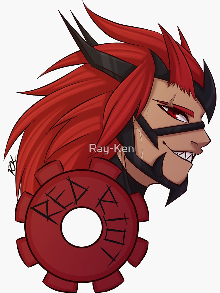 "Pro Hero Kirishima - Red Riot" Sticker for Sale by Ray-Ken | Redbubble