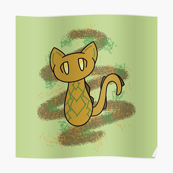 "Fantasy Earth Elemental Cat" Poster for Sale by CheesyPetDesign ...