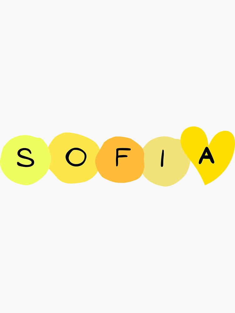 "Sofia - Name " Sticker for Sale by Name-Bubble | Redbubble