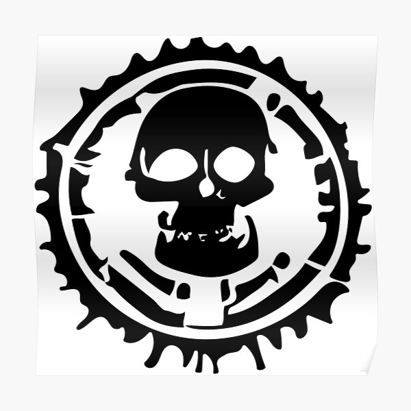 "Misaligned Skull Logo" Poster for Sale by DJSK | Redbubble