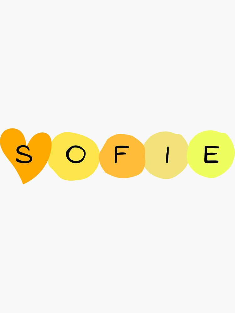 "Sofie - Name " Sticker for Sale by Name-Bubble | Redbubble