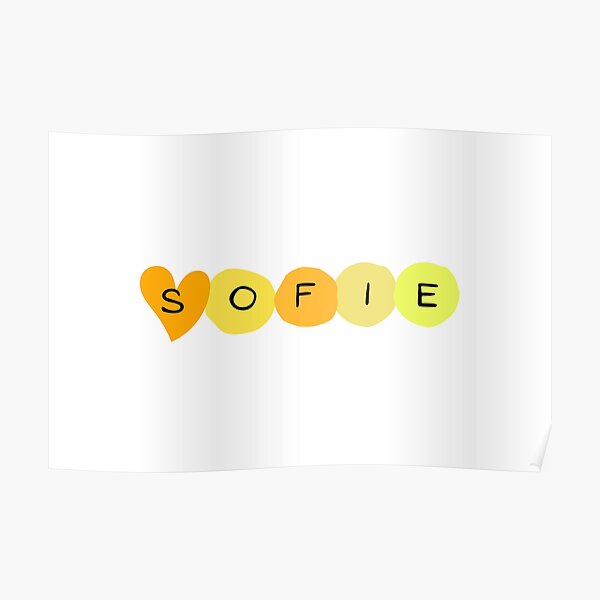 "Sofie - Name " Poster for Sale by Name-Bubble | Redbubble