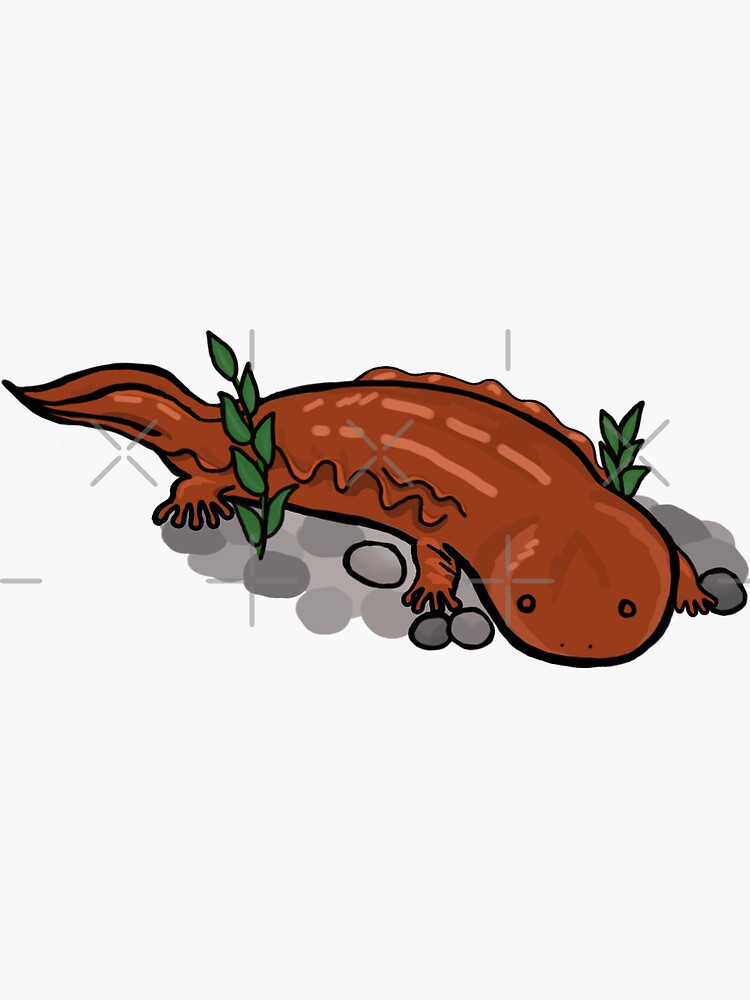 "Eastern Hellbender" Sticker for Sale by kolearyyy | Redbubble