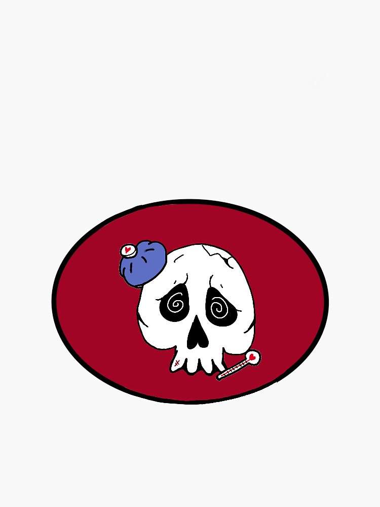 "Sick Skeleton" Sticker for Sale by TrippleFive | Redbubble