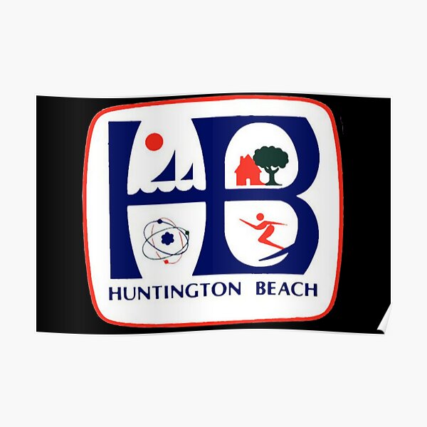 "Coat of arms of Huntington Beach, California USA" Poster for Sale by ...